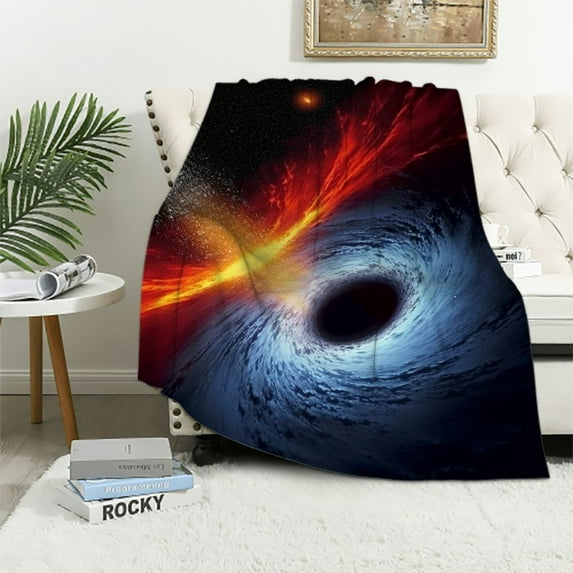 Creowell Black Hole Mandelbrot Space Art Throw Blanket for Couch Sofa ...