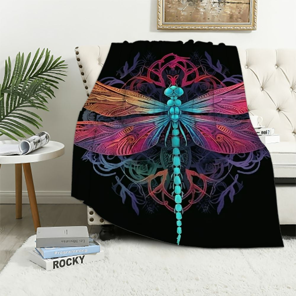Creowell Blanket Dragonfly Gifts for Women - Purple Dragonfly Birthday ...