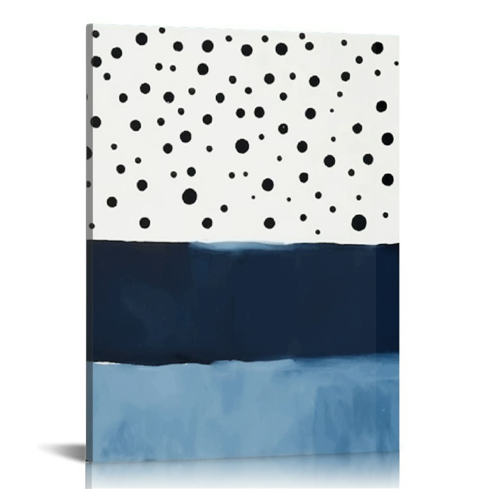 Creowell Blue Canavs Wall Art for Living Room Decor Abstract Blue and ...