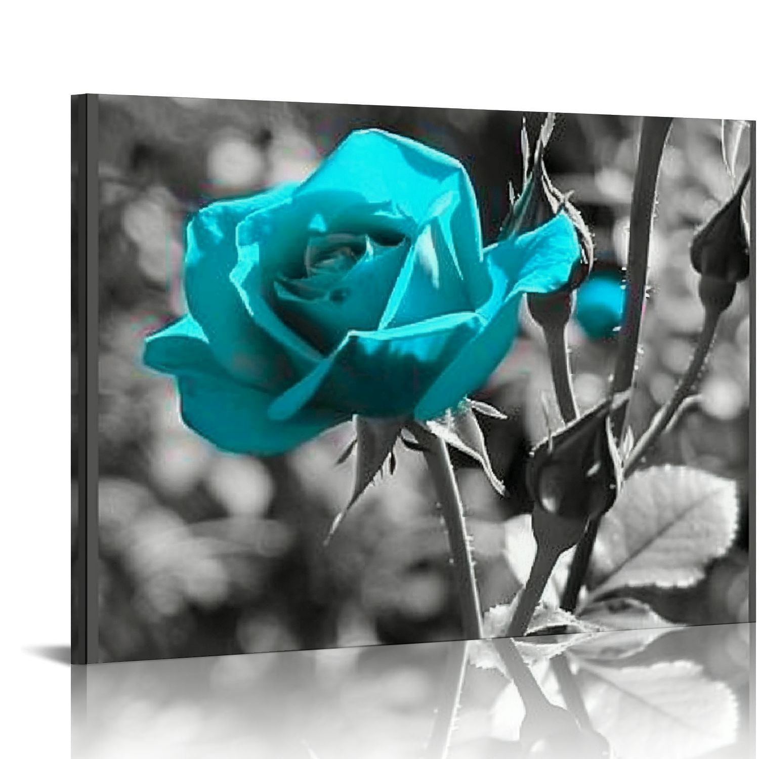 Creowell Blue Rose Canvas Wall Art For Bedroom Wall Decor For Living ...