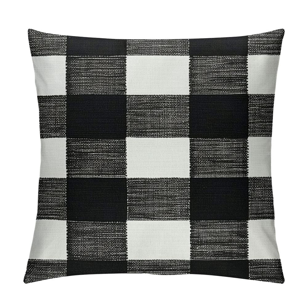 Creowell Buffalo Check Throw Pillow Covers Farmhouse Outdoor Plaid ...