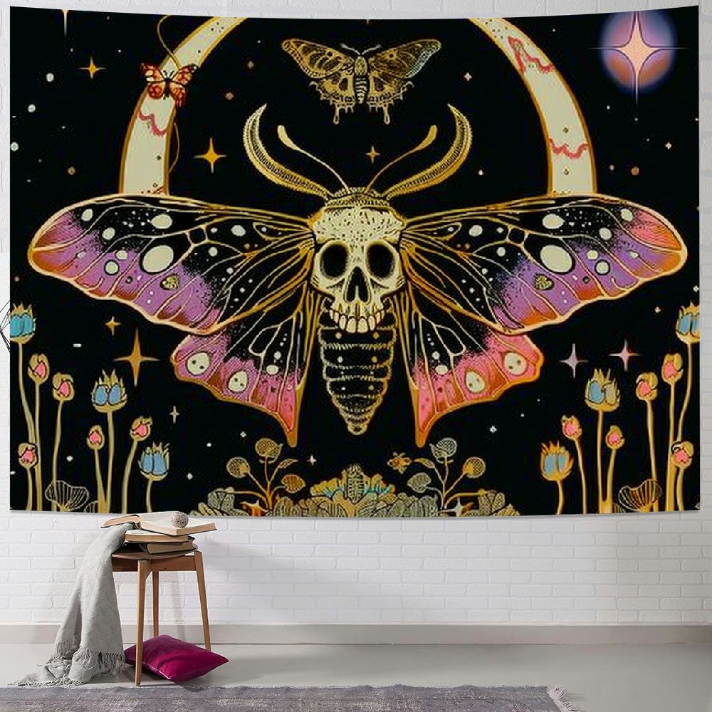 Creowell Butterfly Tapestry for Bedroom Aesthetic Mushroom Tapestries ...