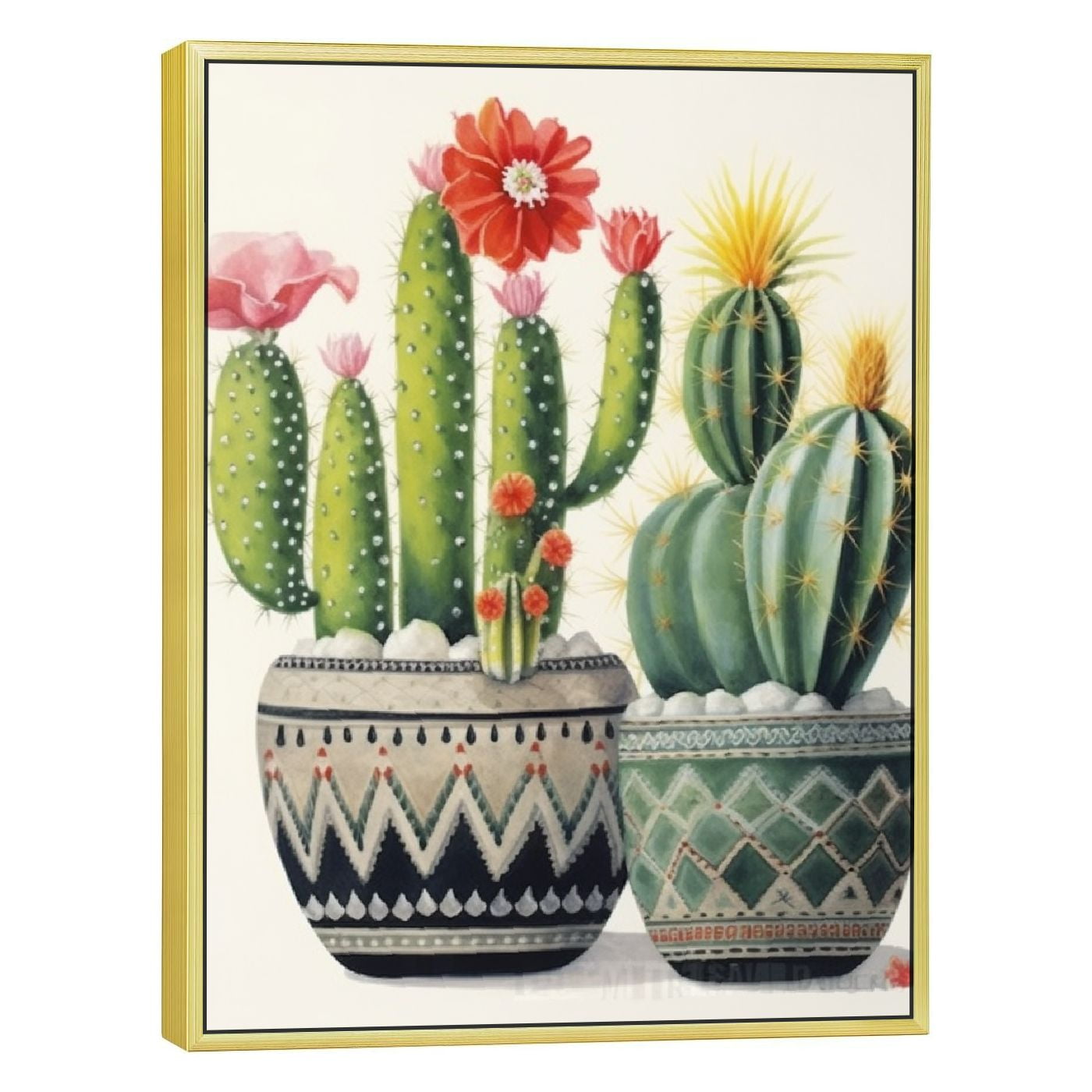 Creowell Cactus Wall Art Wall Decor Plants Art Cactus Home Furnishings ...