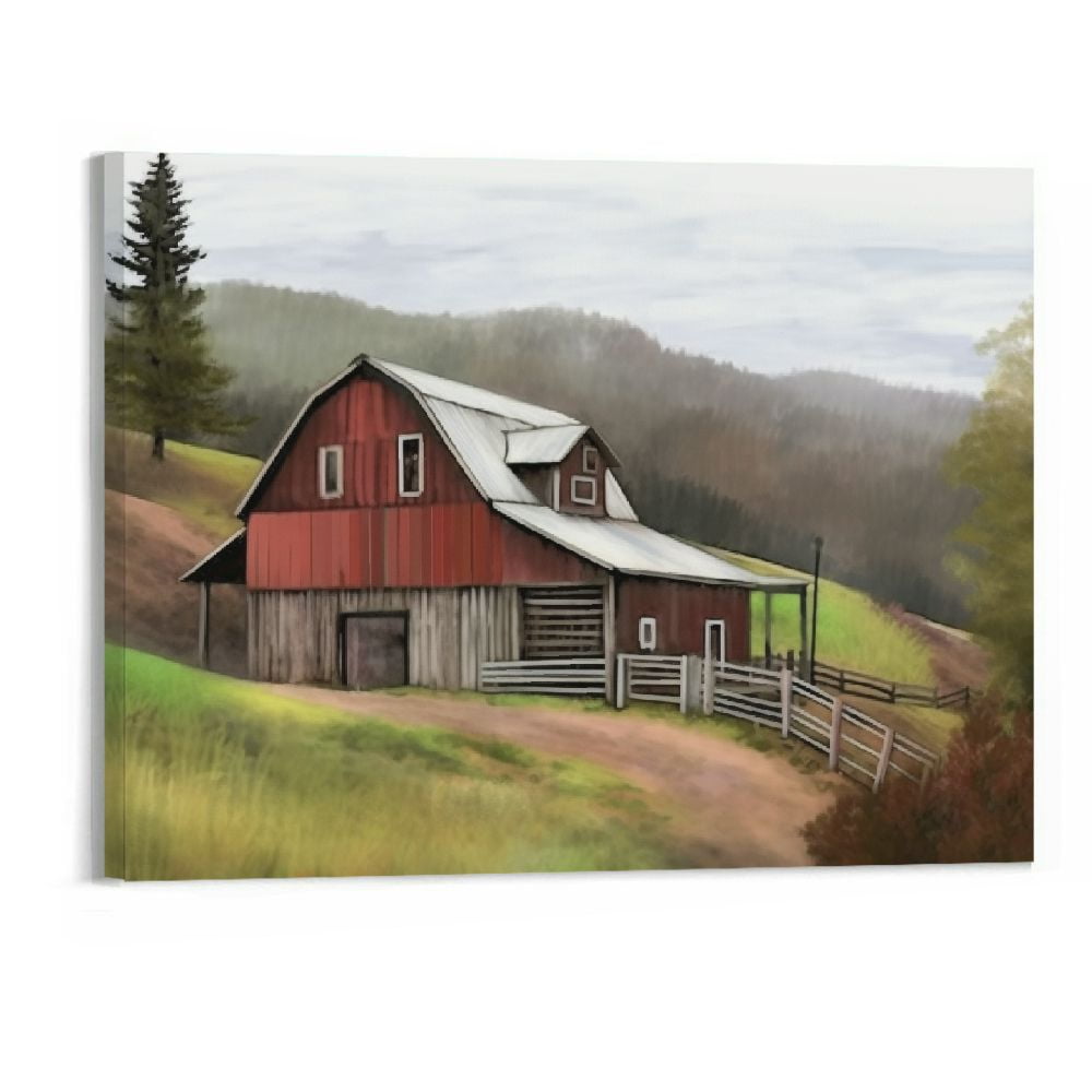 Creowell Canvas Like Wall Art Decor - 20x16 Inch Painting Like Framed ...