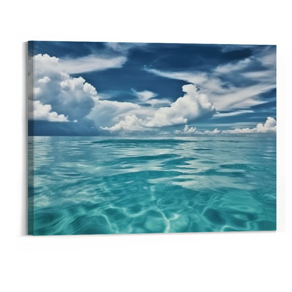 Creowell Canvas Wall Art Amazing Sea View Canvas Print Artwork Seascape ...