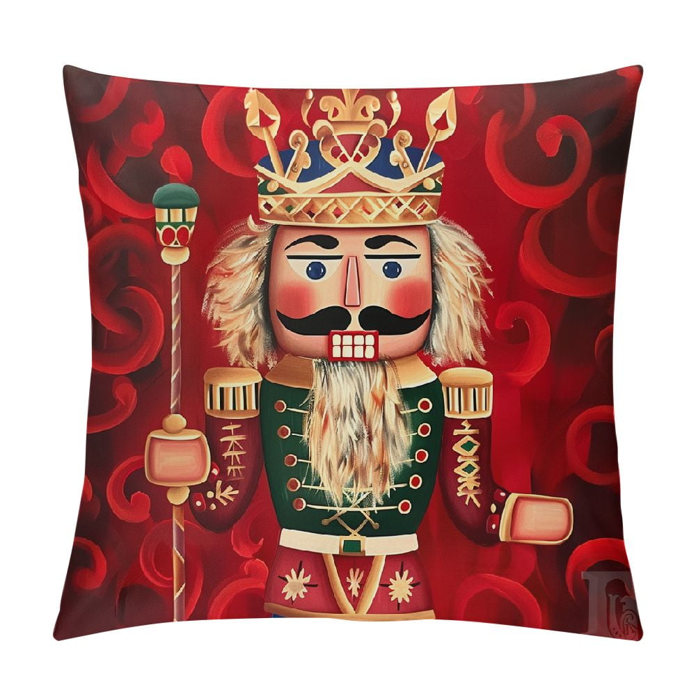 Creowell Car Couch Bedroom Short Plush Pillow Covers Nutcracker Soldier ...