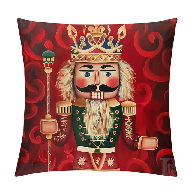 Creowell Car Couch Bedroom Short Plush Pillow Covers Nutcracker Soldier ...