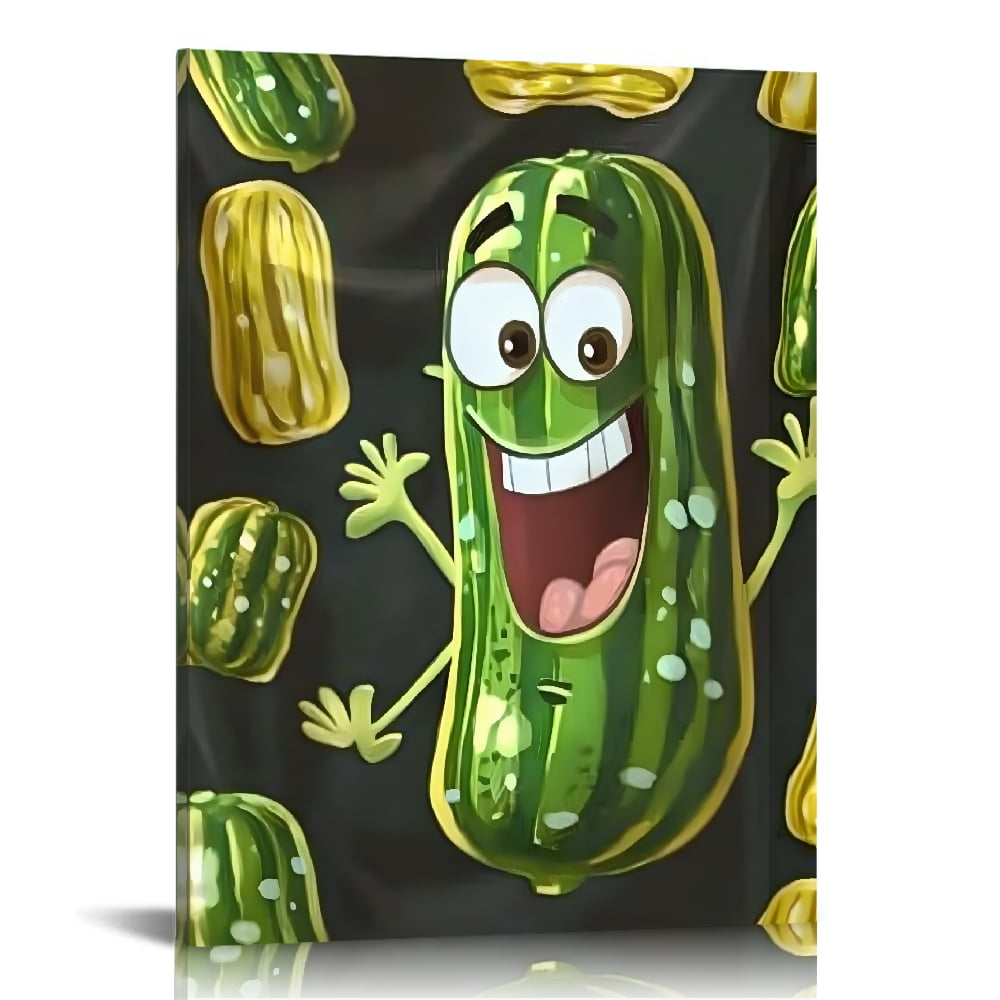 Creowell Cartoon Characters Pickles Maximalism Canvas Prints Wall Art ...