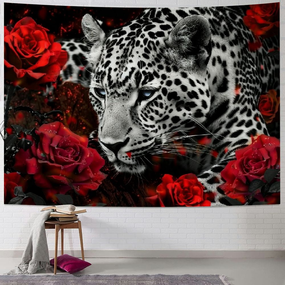 Creowell Cheetah Wall Decor Tapestry for Men Guys Bedroom, Cool Animal ...