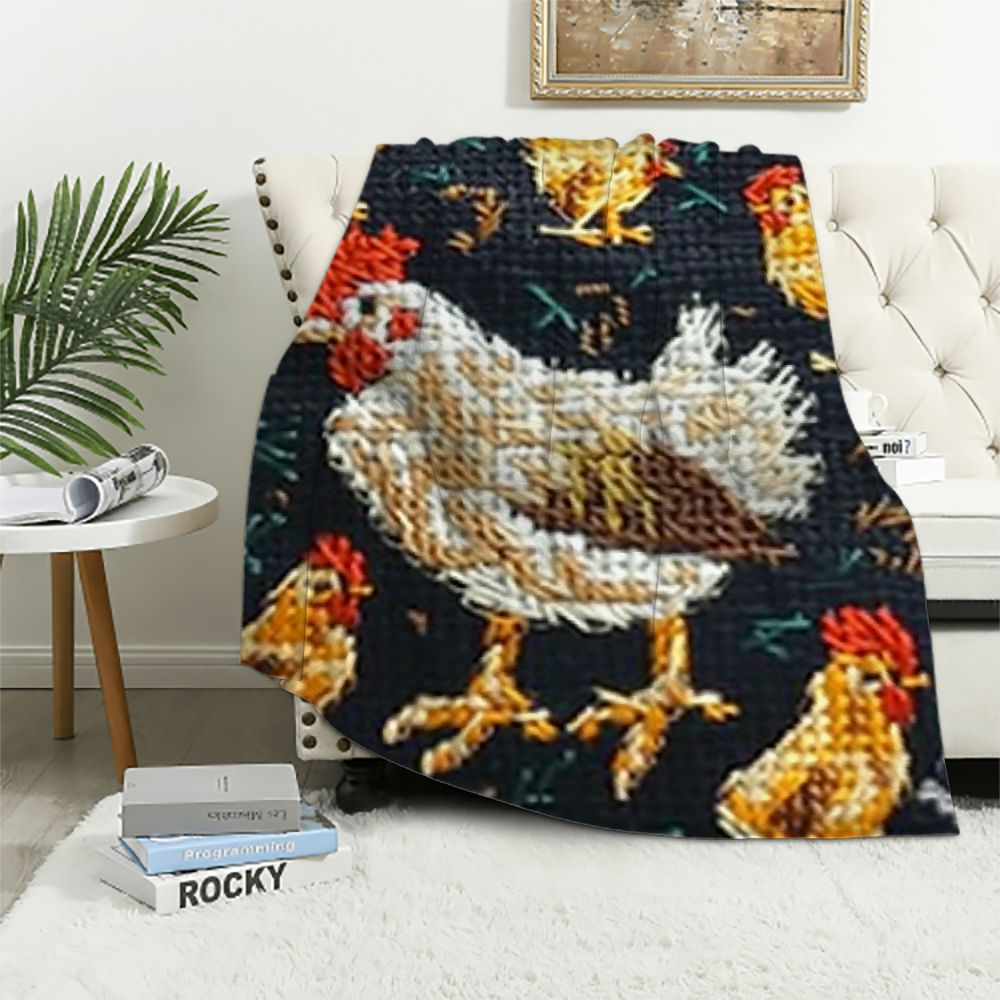 Creowell Chicken Nuggets Blanket - Ultra Soft Dino Nugget Flannel ...