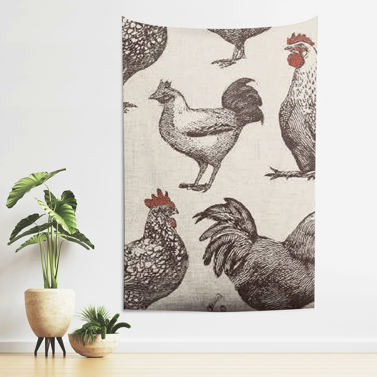 Creowell Chickens Tapestry Wall Hanging for Bedroom Living Room Decor ...
