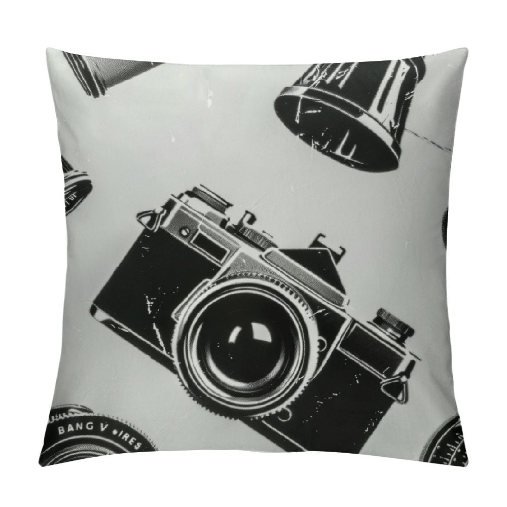 Creowell Cinema Popcorn Pillow Cover Single Pack,Vintage Theater Old ...