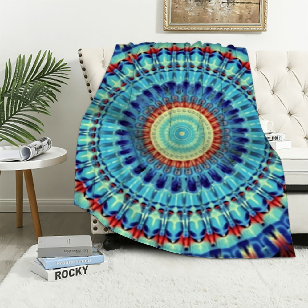 Creowell Circular Design Print Throw Blanket for Bed Couch Car, Kids ...
