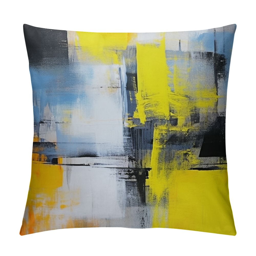 Creowell Clearance Yellow Decorative Throw Pillow Covers Yellow and ...