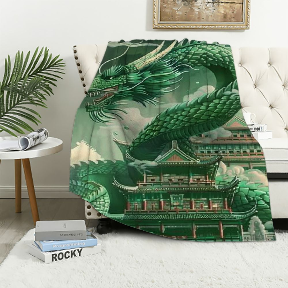 Creowell Cool Dragon Blanket Gifts for Women for Living Room Bedding ...