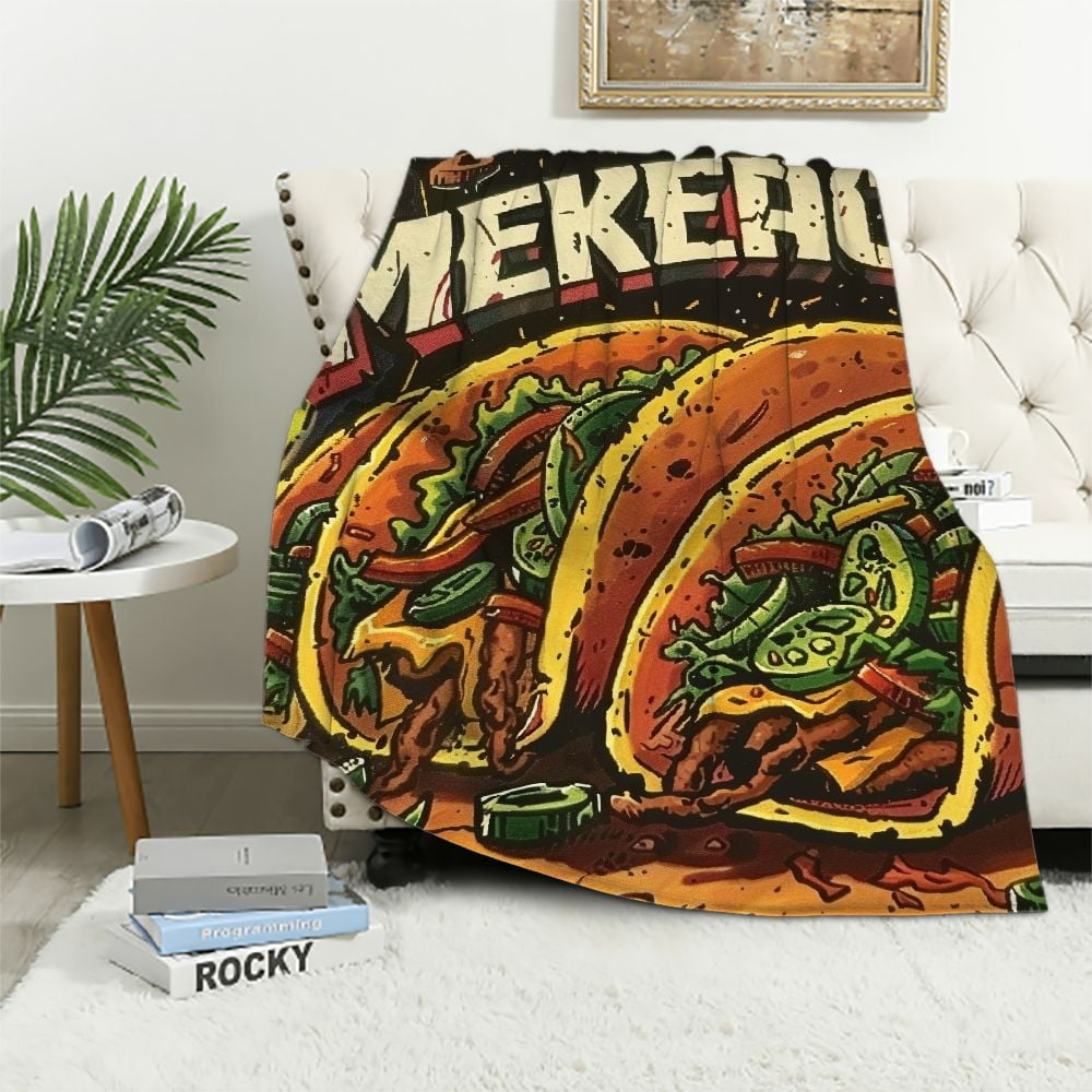 Creowell Cute Taco Throw Blanket Gifts for Kids Adults Soft Warm ...