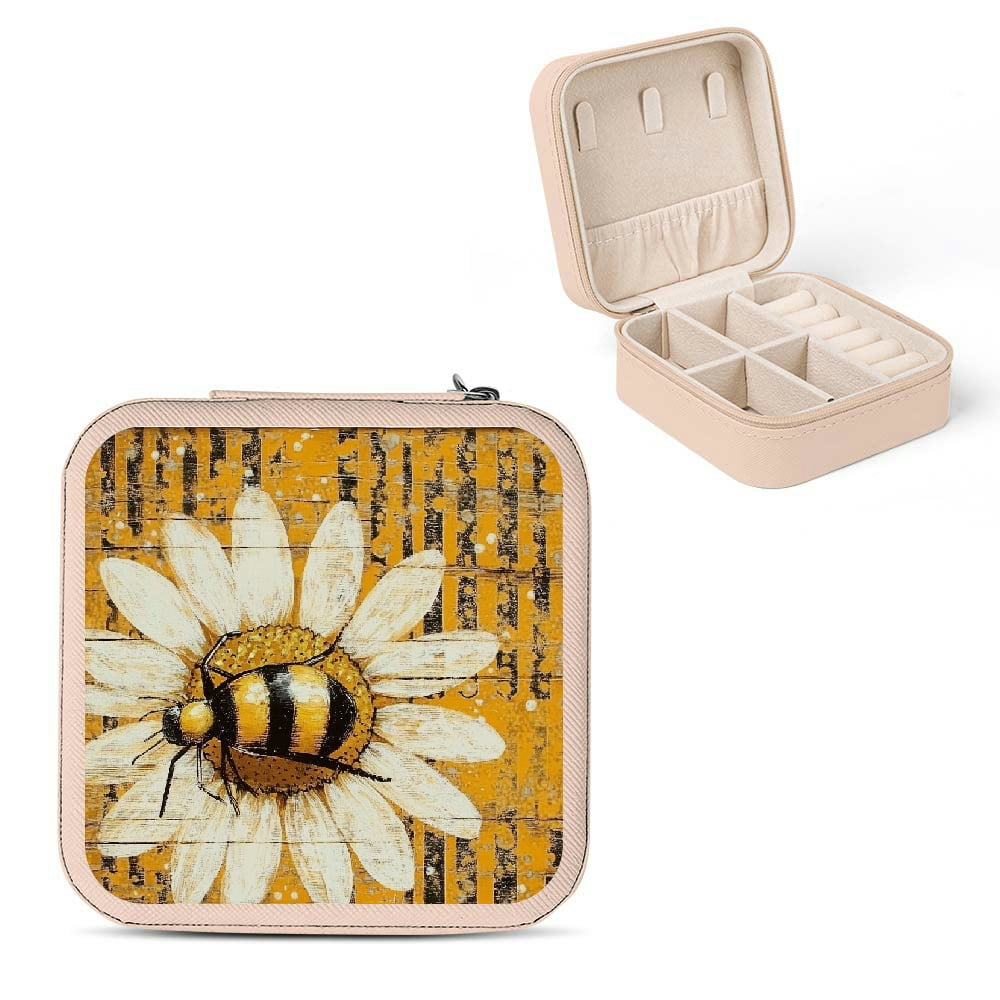 Creowell Daisy Flower Sunflower Jewelry Box for Necklace, Ring, Earring ...