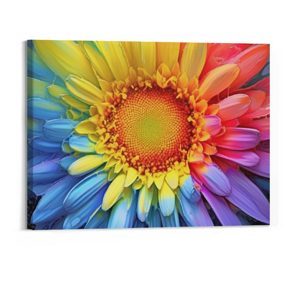 Creowell Daisy Flower Wall Art for Bedroom, Colorful Flower Wall Art ...