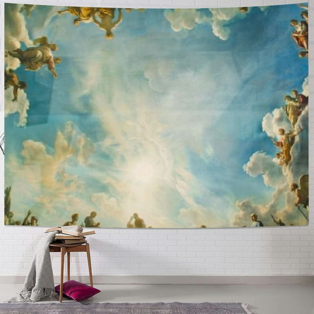 Creowell Decor Wall Tapestry Versailles Paris France Ceiling Painting ...