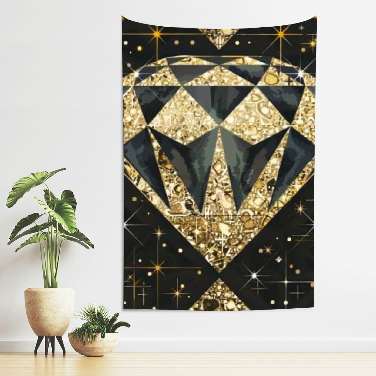 Creowell Diamonds Gold Sparkles Art Deco Wall Tapestry 60x80 40*60in ...