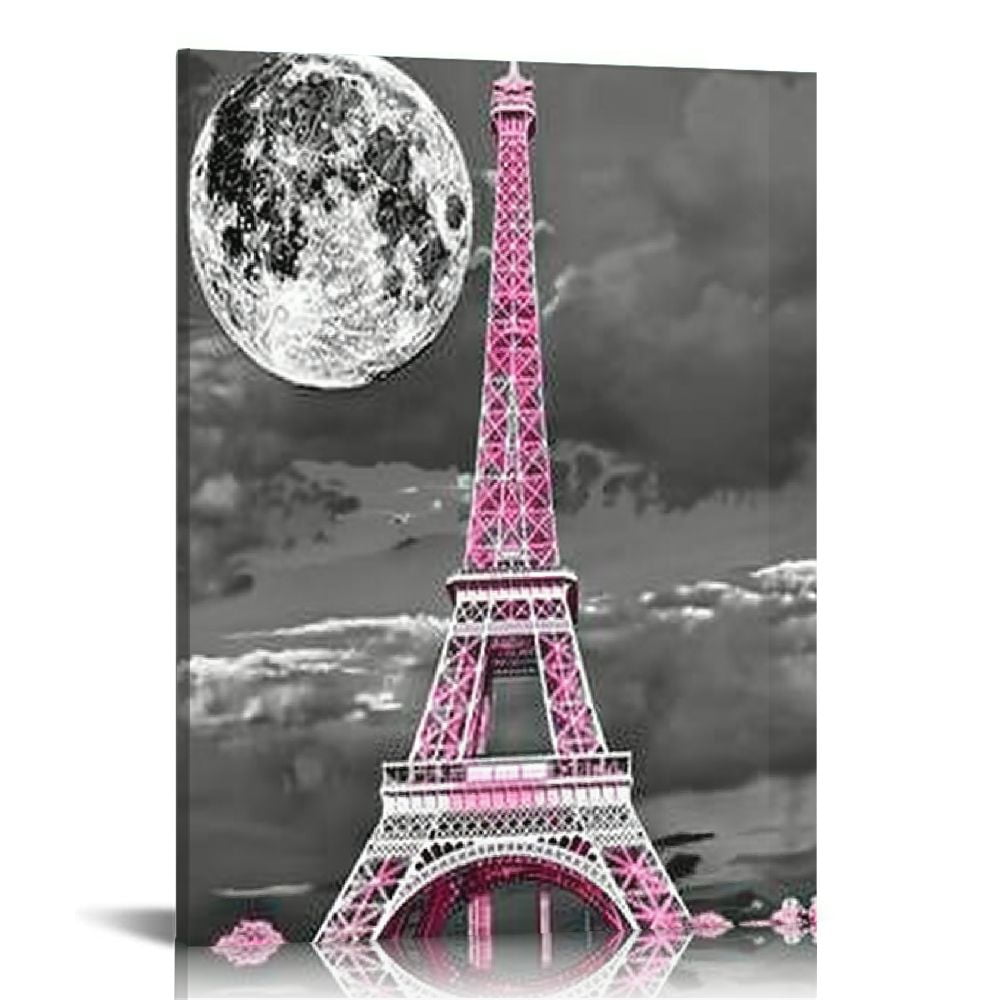Creowell Eiffel Tower Wall Decor Girls Pink Room - Paris Wall Decor ...