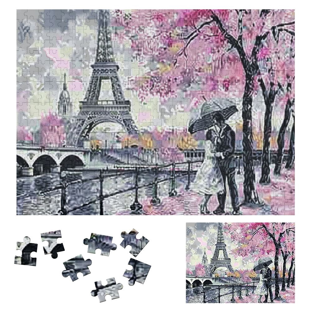 Creowell Eiffel Tower Wooden Jigsaw Puzzle for Adults and Kids ...
