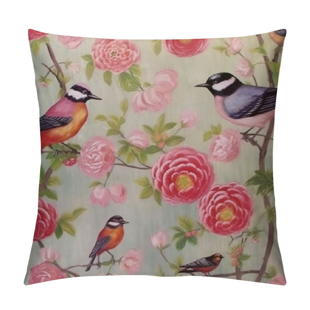 Creowell Encasa Homes Outoor Digital Throw Pillow Covers | Floral Print ...