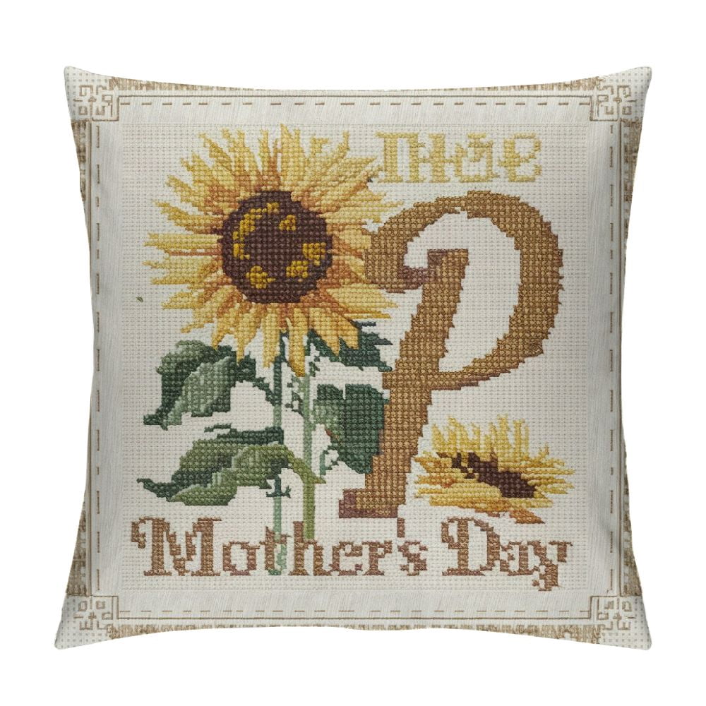 Creowell English Alphabet Mothers Day Summer Sunflower Throw Pillow ...
