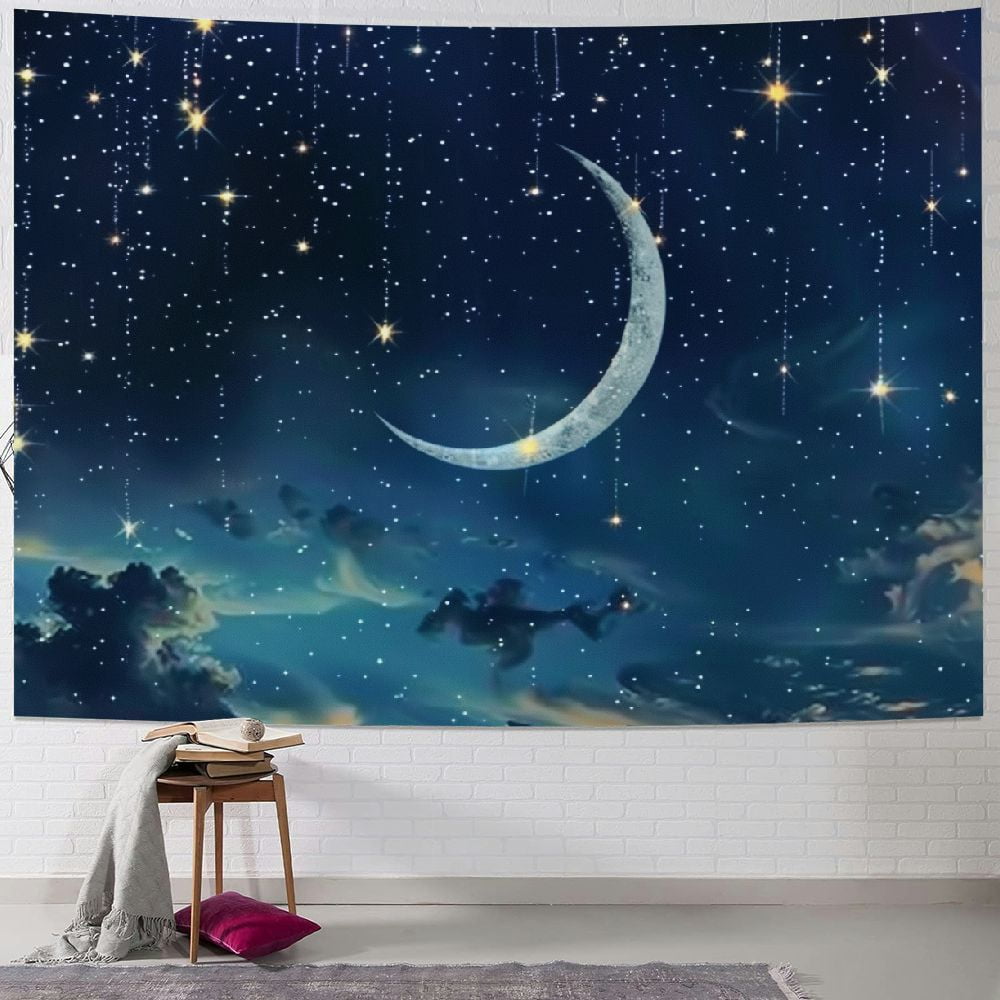 Creowell Fairytale Tapestry Night Sky Forest Tapestry Galaxy Starry Sky ...