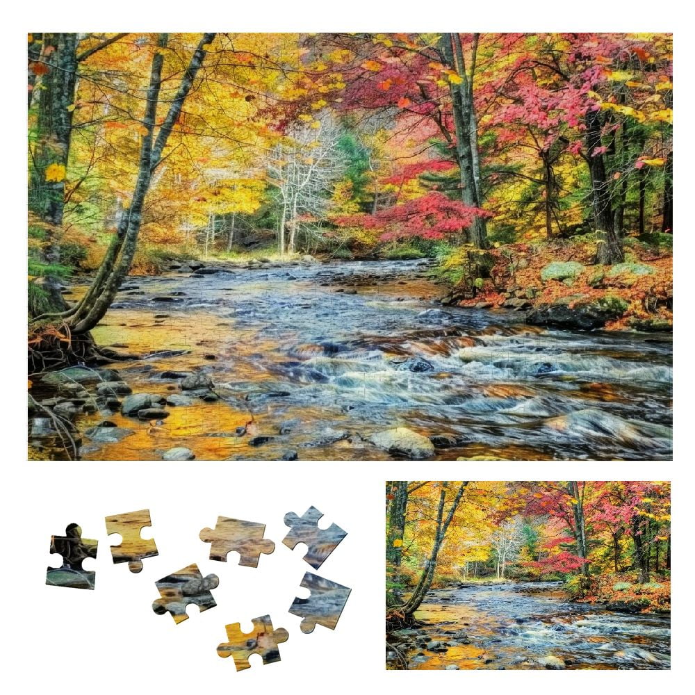 Creowell Fall Foliage Wooden Jigsaw Puzzle Set | Relaxing Game Toy Gift ...