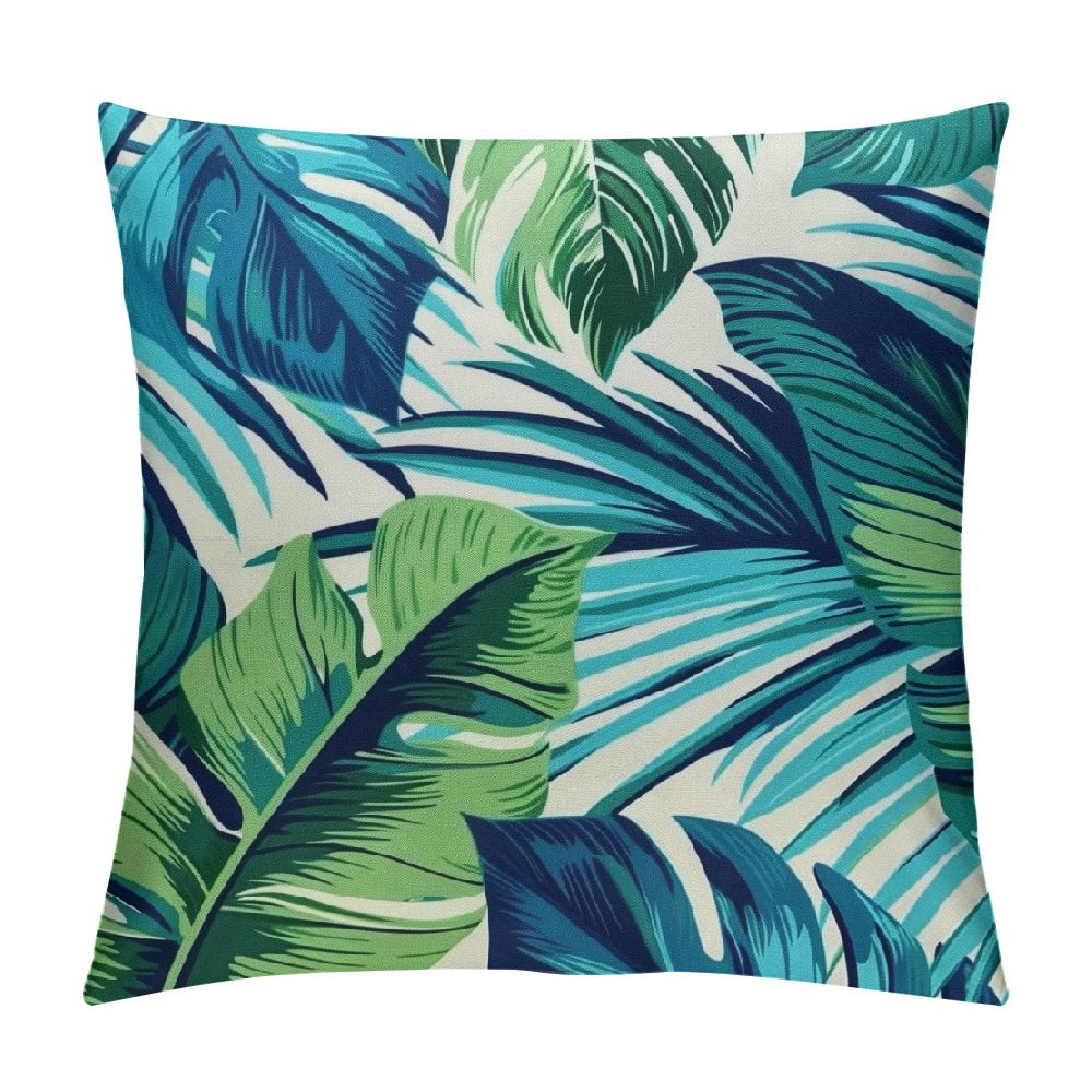 Creowell Farmhouse Pillow Cover , Tropical Pillow Cover, Tropical Palm ...