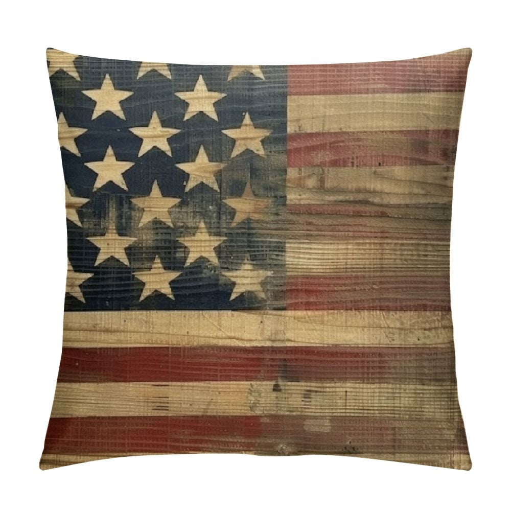 Creowell Flag of The United States Throw Pillow Cover America Vintage ...