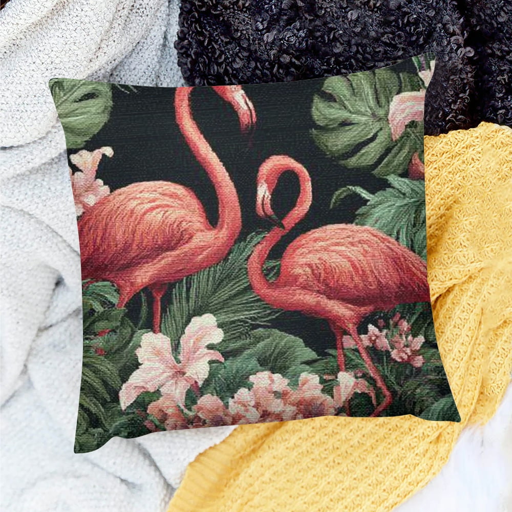 Creowell Flamingo Pattern Designs Throw Pillow Covers Square Cushion ...