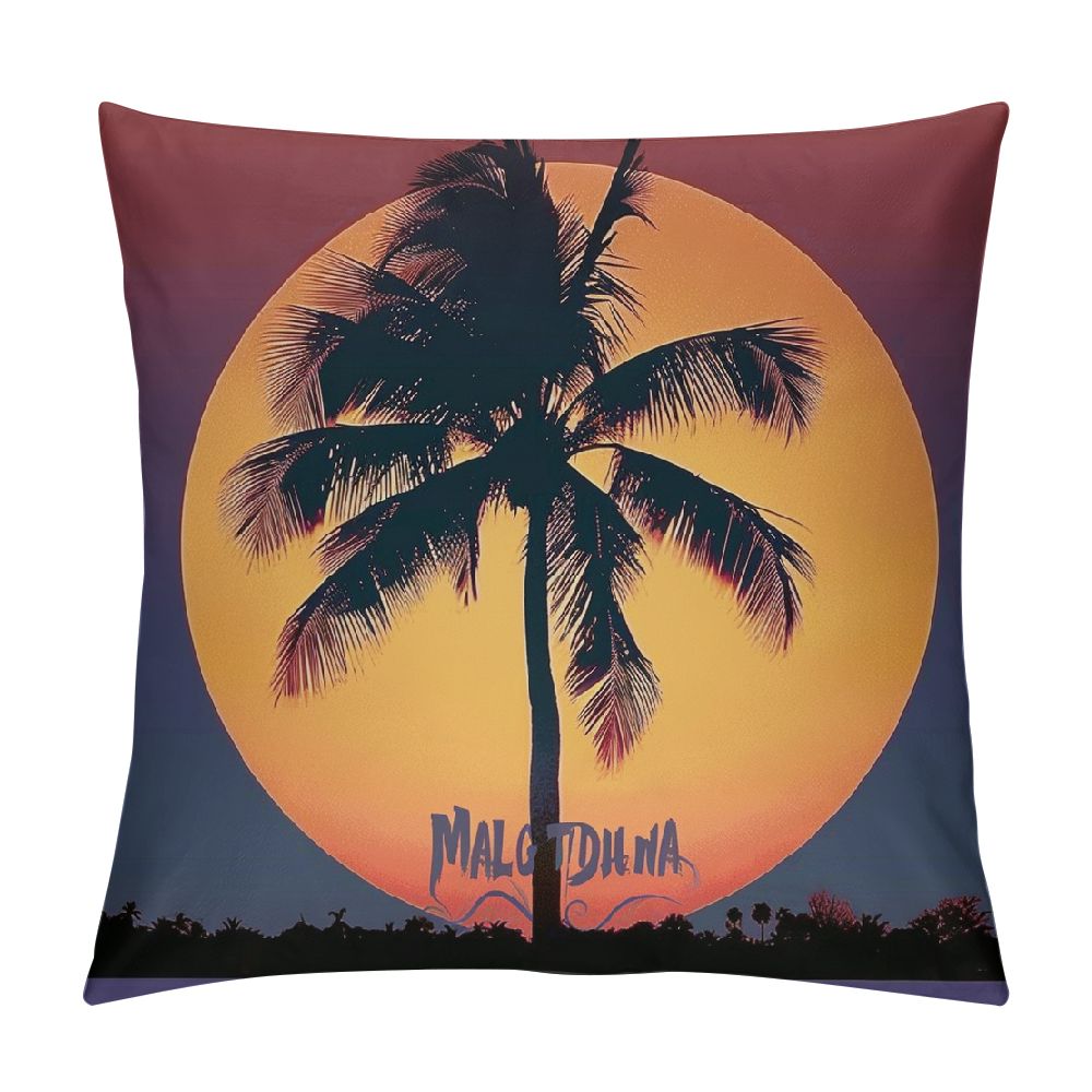 Creowell Florida Abstract Circular Throw Pillow Cover,Decorative Square ...