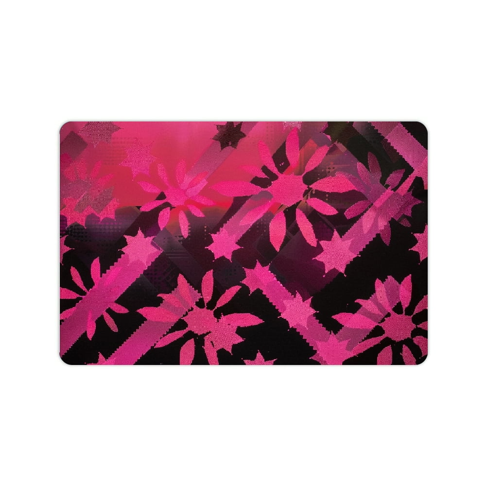 Creowell Flowers Diagonal Design Generative Art Diatom Mud Mats 24x16in ...