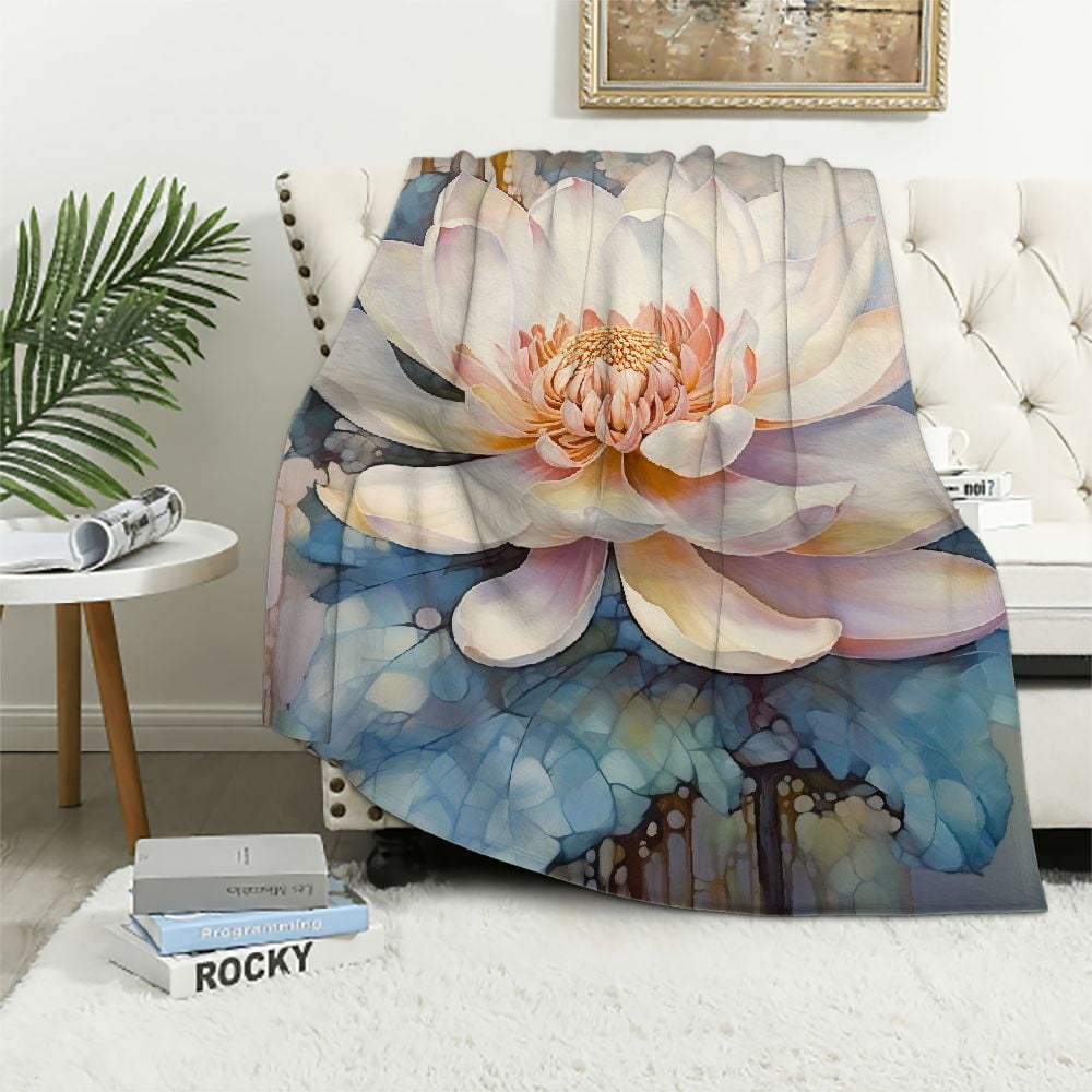 Creowell Flowers Ideal Comfy Throw Blanket for All Seasons Soft Plush ...