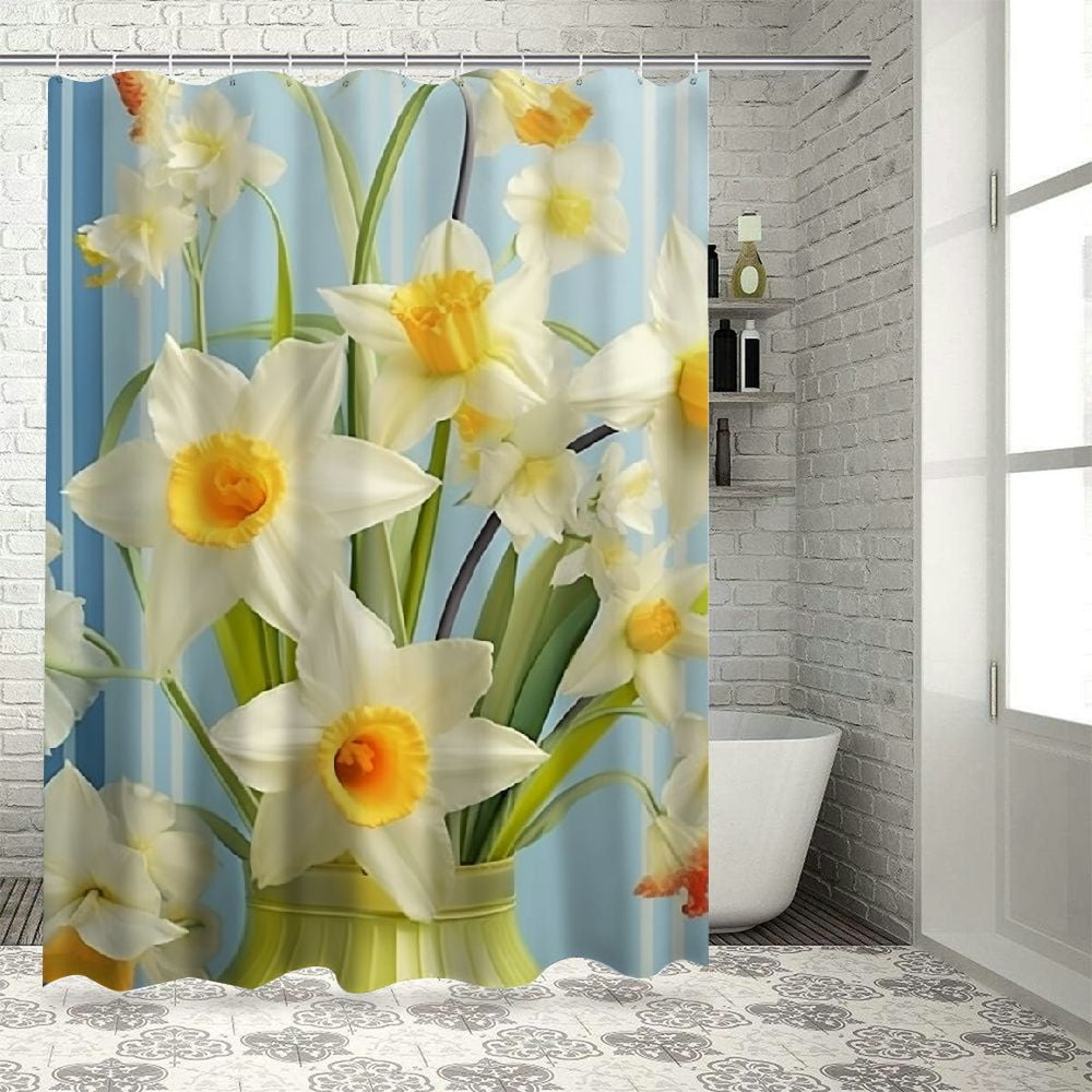 Creowell Flowers Vintage Style Pretty Shower Curtain Bathroom Decor 100 ...