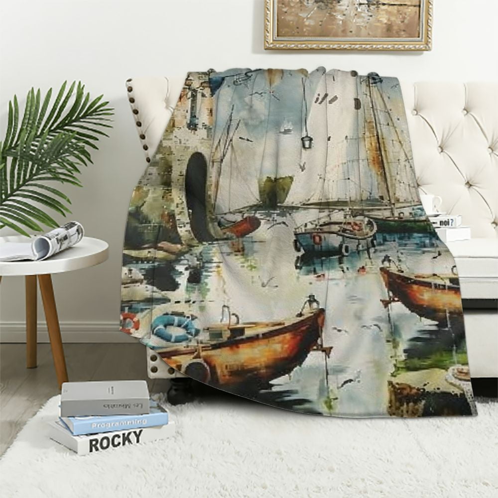 Creowell Fly Fishing Baby Throw Blanket,Fish Hunter Gift for Kid Boy ...