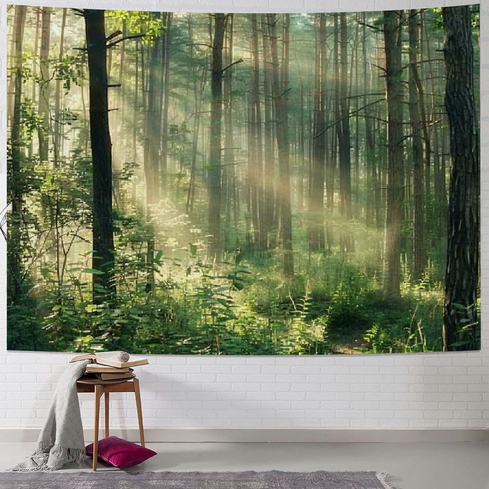 Creowell Forest Tree Tapestry Nature Landscape Tapestry Sunshine ...