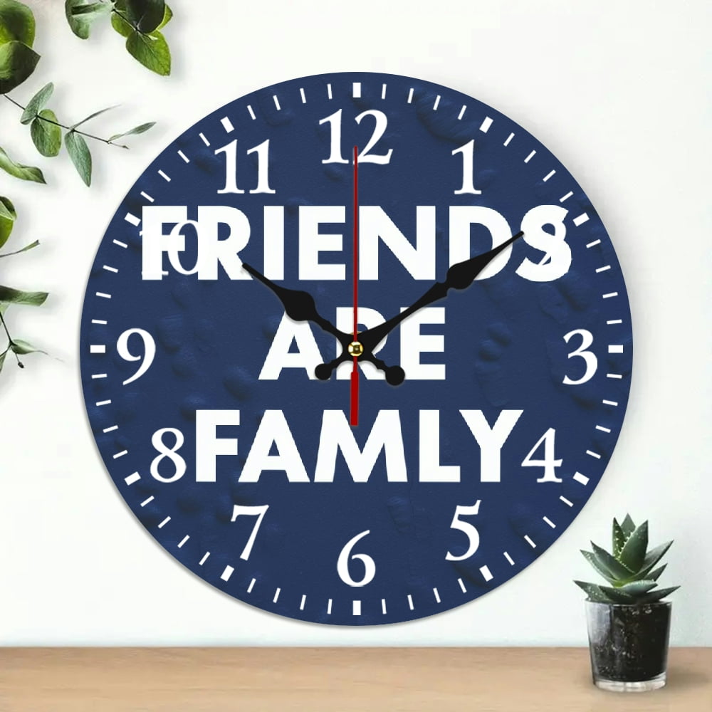 Creowell Friendship Print Wall Clock 10 Inch Battery Operated 10x10in ...