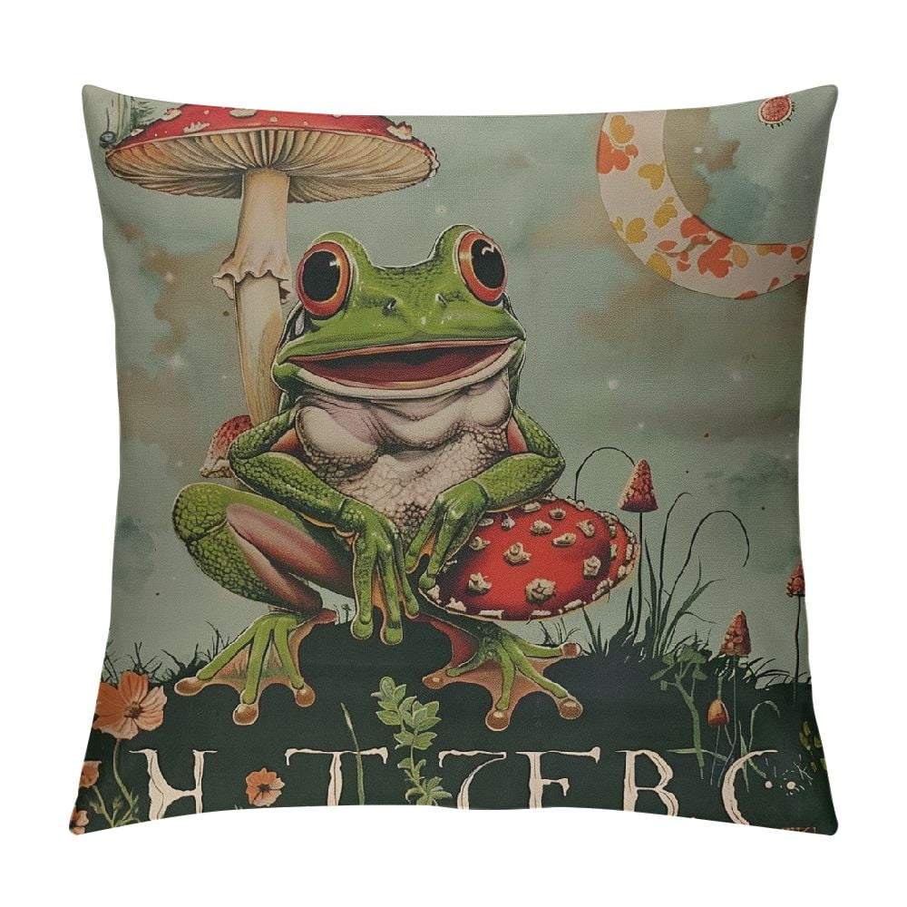 Creowell Frog Pillow Covers,Mushroom Pillow Covers,Do What Makes You ...