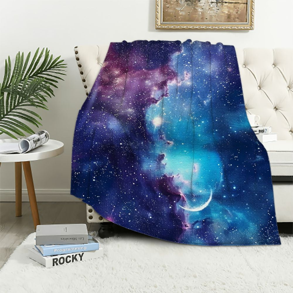 Creowell Galaxy Throw Blanket, Adorable Super-Soft Extra-Large Starry Galaxy Blanket for Women ...