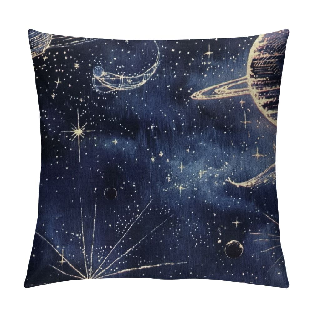 Creowell Galaxy Throw Pillow Covers Bohemian Stars Moon Cushion Covers ...