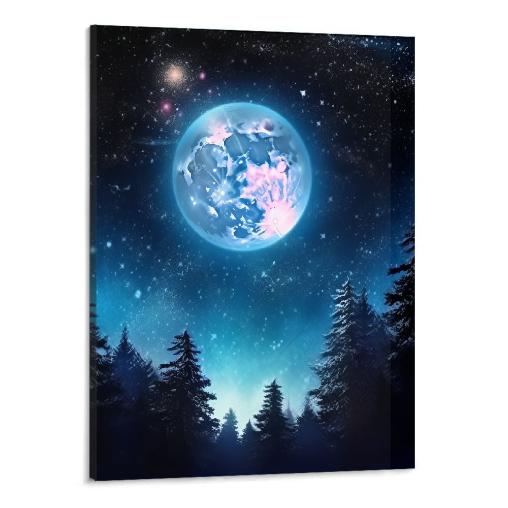 Creowell Galaxy Wall Decor for Boys Room Canvas Wall Art Colorful ...