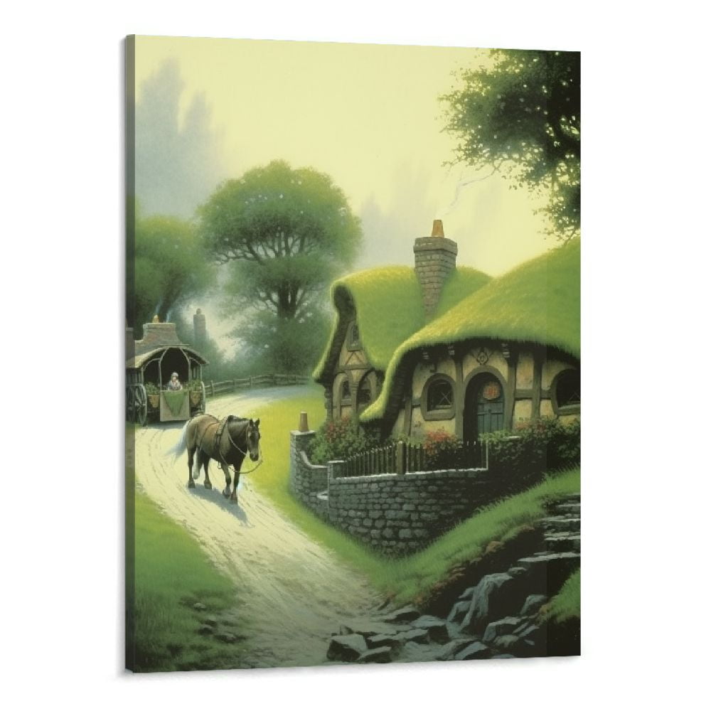 Creowell Gandalf in The Shire - Lord of The Ring Poster Picture Canvas ...