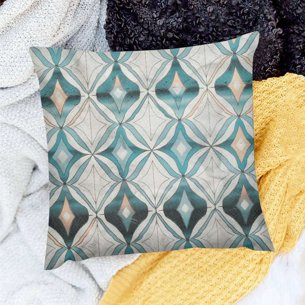 Creowell Geometric Art Pillow Case for Home Sofa Couch Linen 24x24in ...