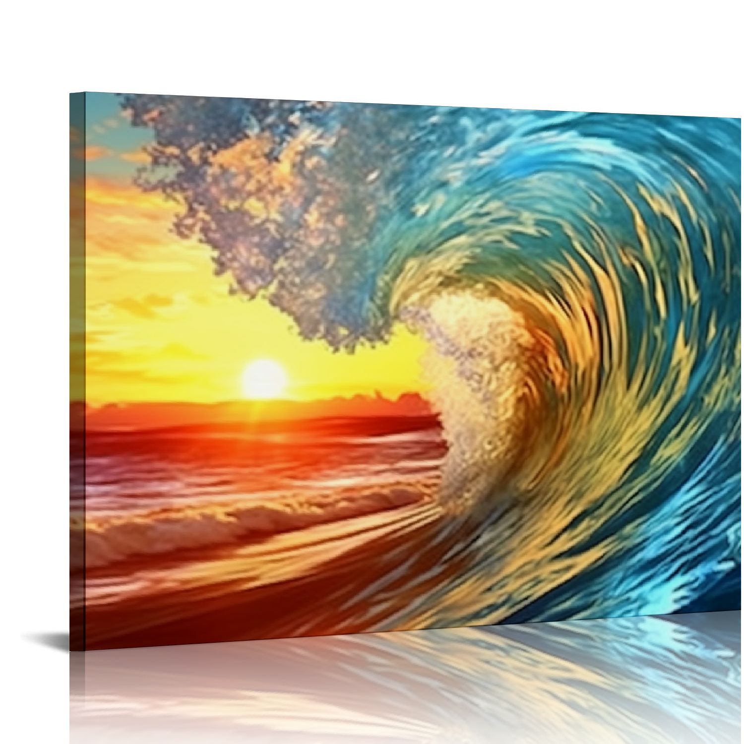 Creowell Giant Wave Water Wall Art Canvas Prints Ocean Waves Pictures ...