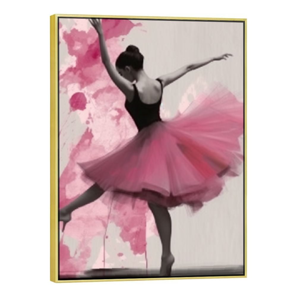 Creowell Girl Dance Canvas Wall Art - Abstract Ballerina Dancer ...