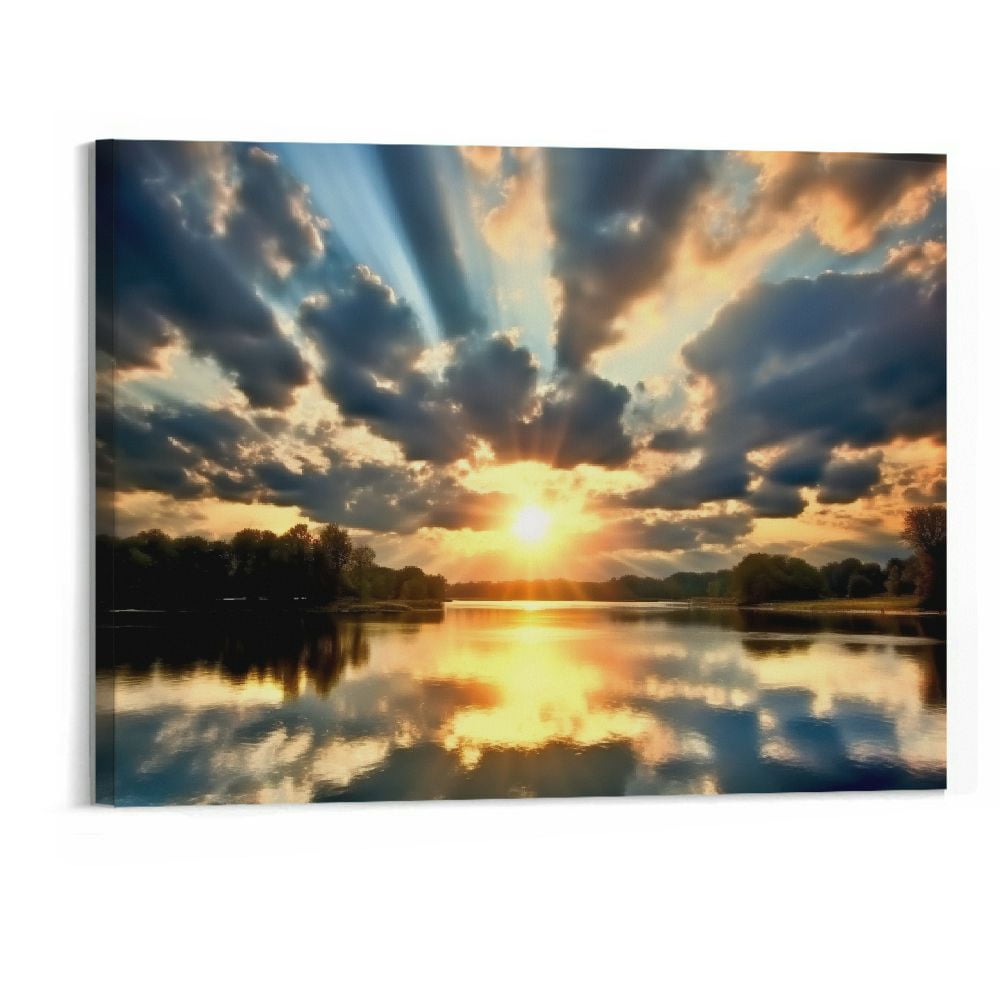 Creowell Glass Wall Art - Multi Color Skylight - Modern Acrylic Glass ...