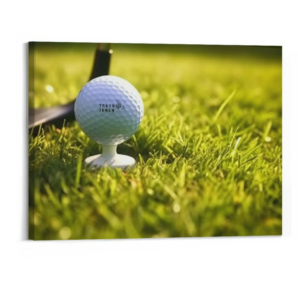 Creowell Golf Canvas Wall Art for Club Gym Wall Decor Golf Ball on Golf ...